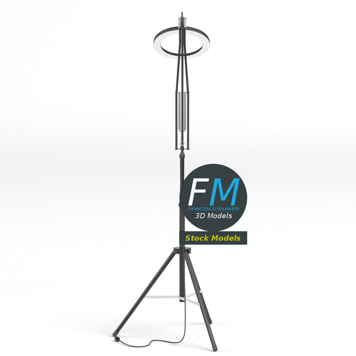 Magnifying lamp with tripod 3D model | CGTrader