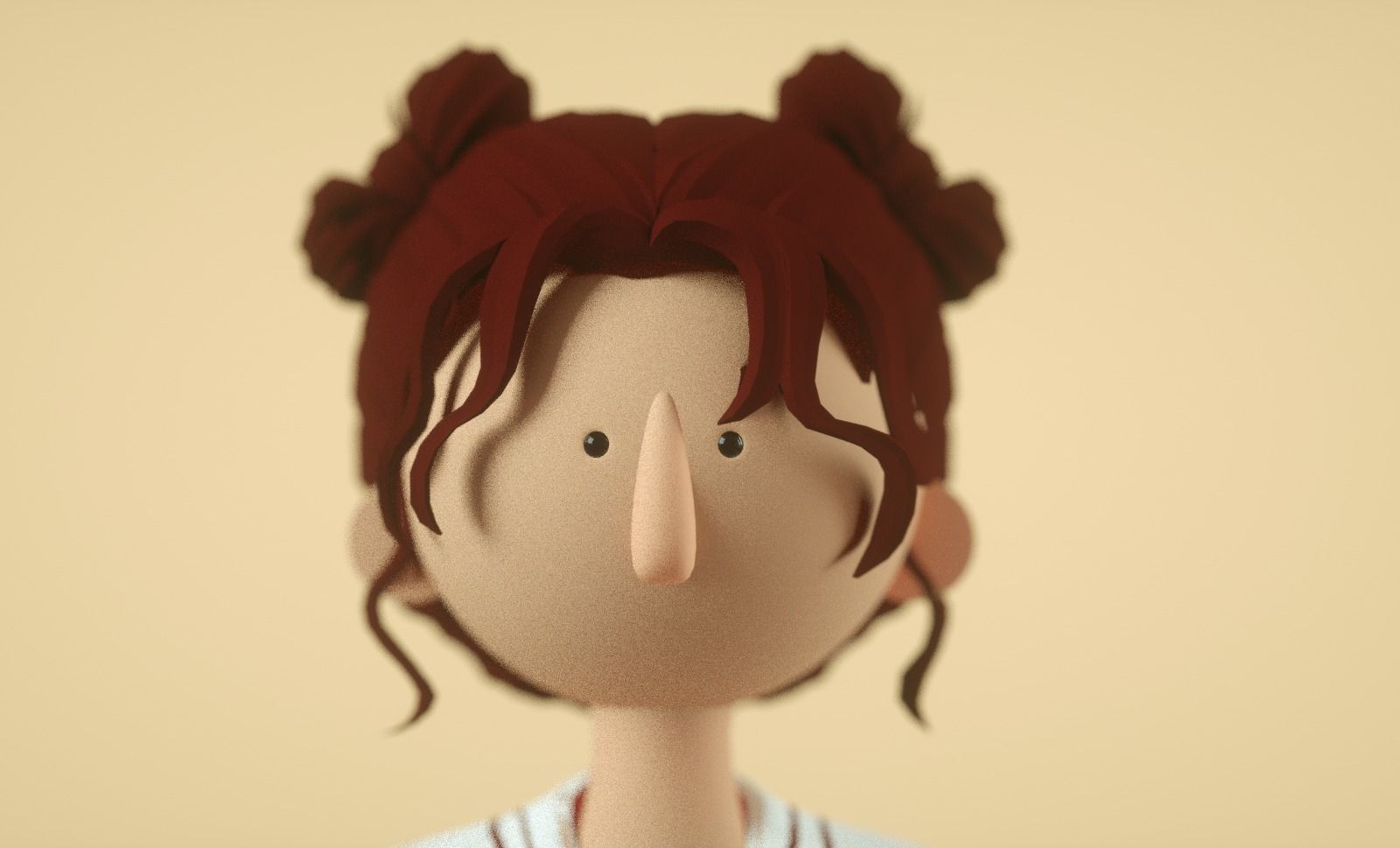 cartoon girl ip 3D model | CGTrader