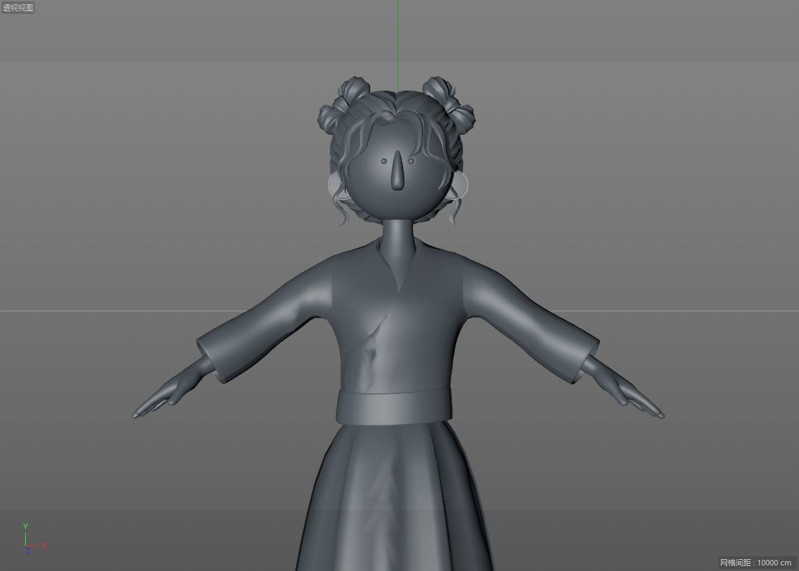 cartoon girl ip 3D model | CGTrader