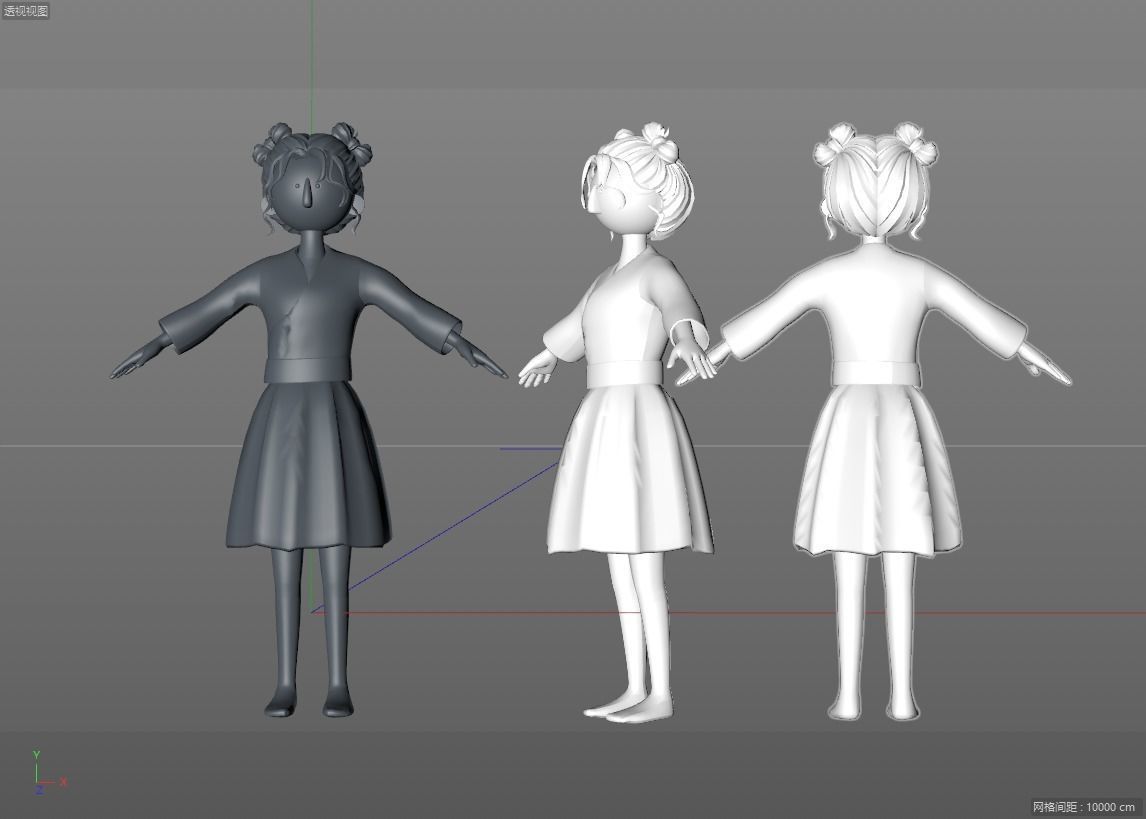 cartoon girl ip 3D model | CGTrader