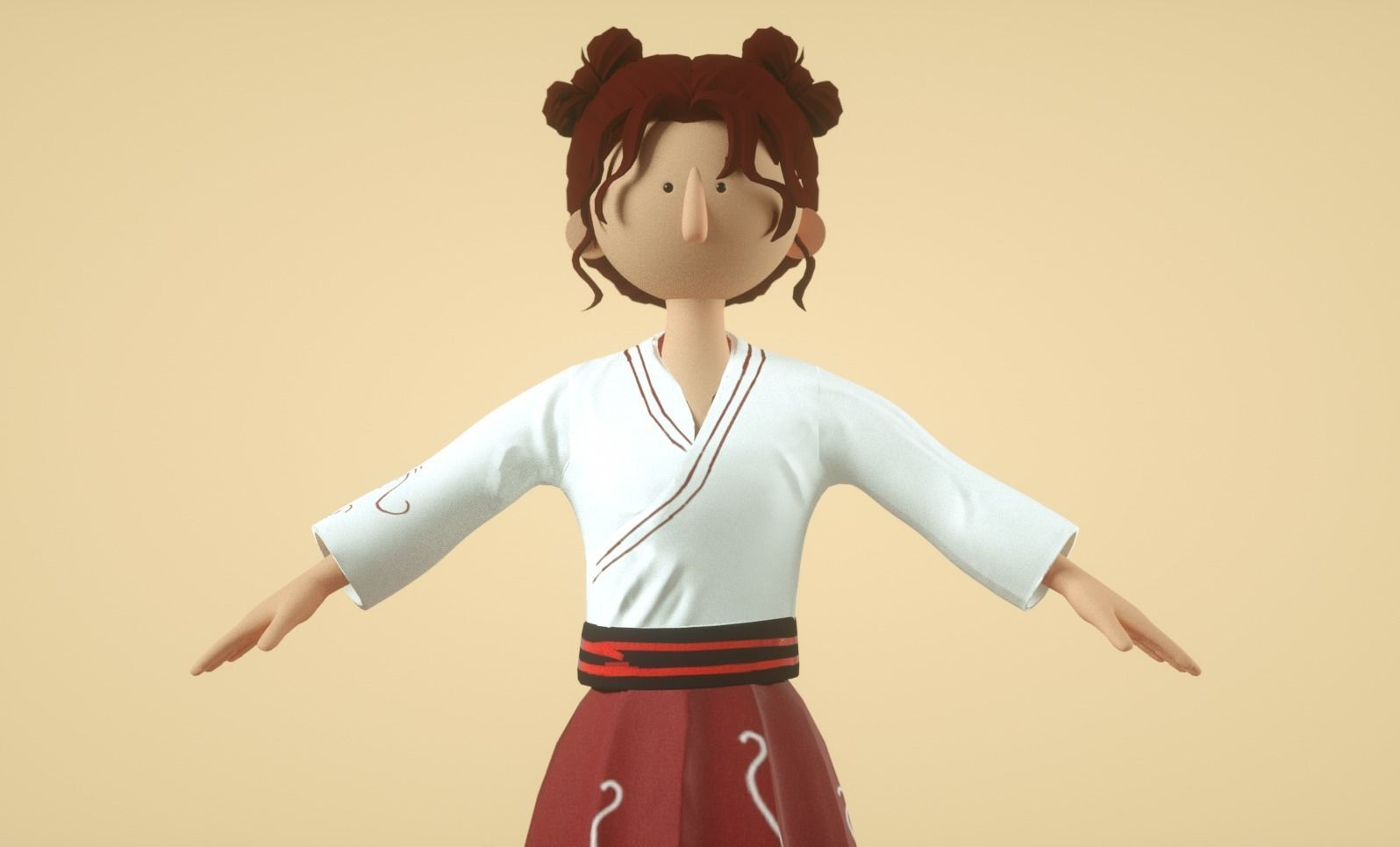 cartoon girl ip 3D model | CGTrader