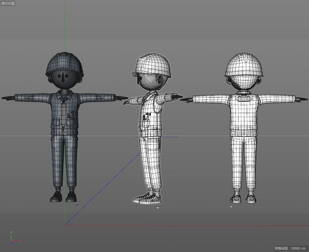 cartoon fireman ip 3D model | CGTrader