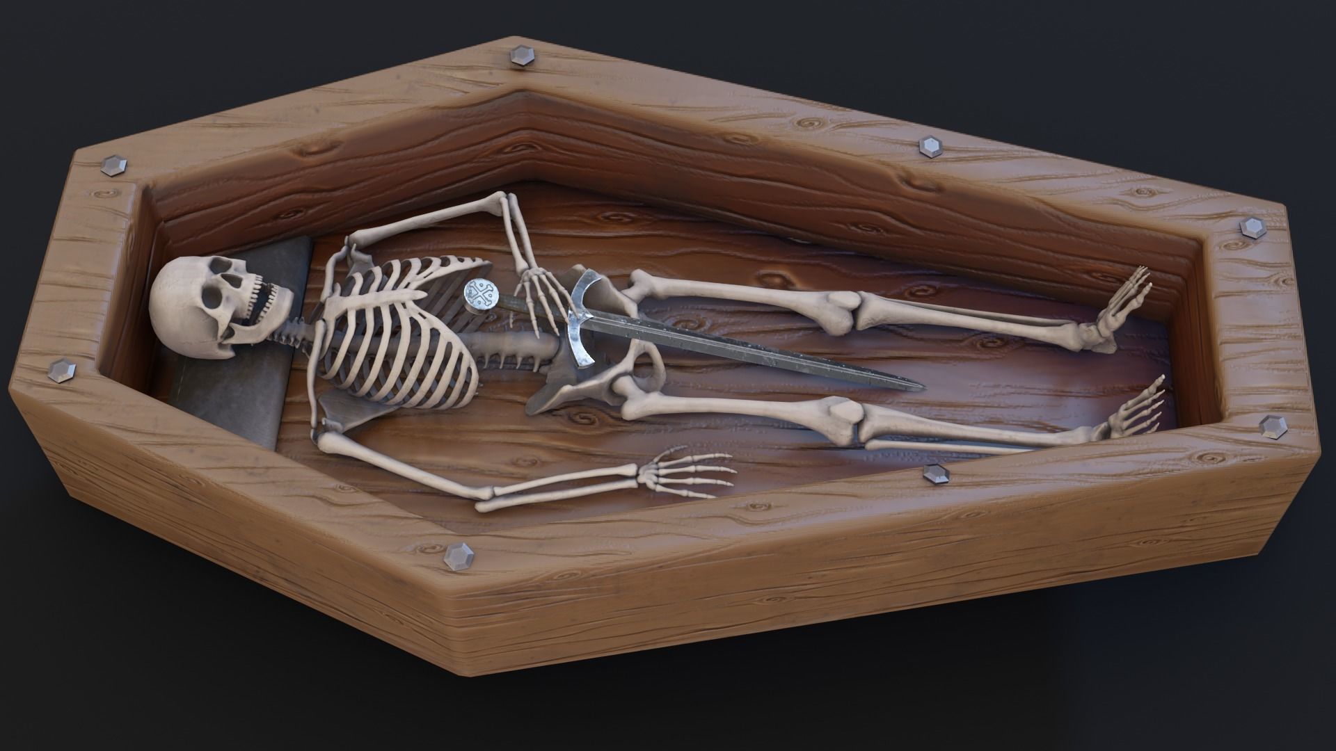 3D model Stylized Coffin VR / AR / low-poly | CGTrader
