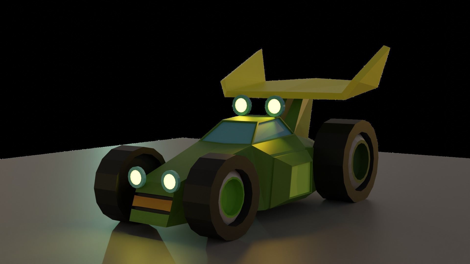 Race car Low Poly for video games 3D model | CGTrader