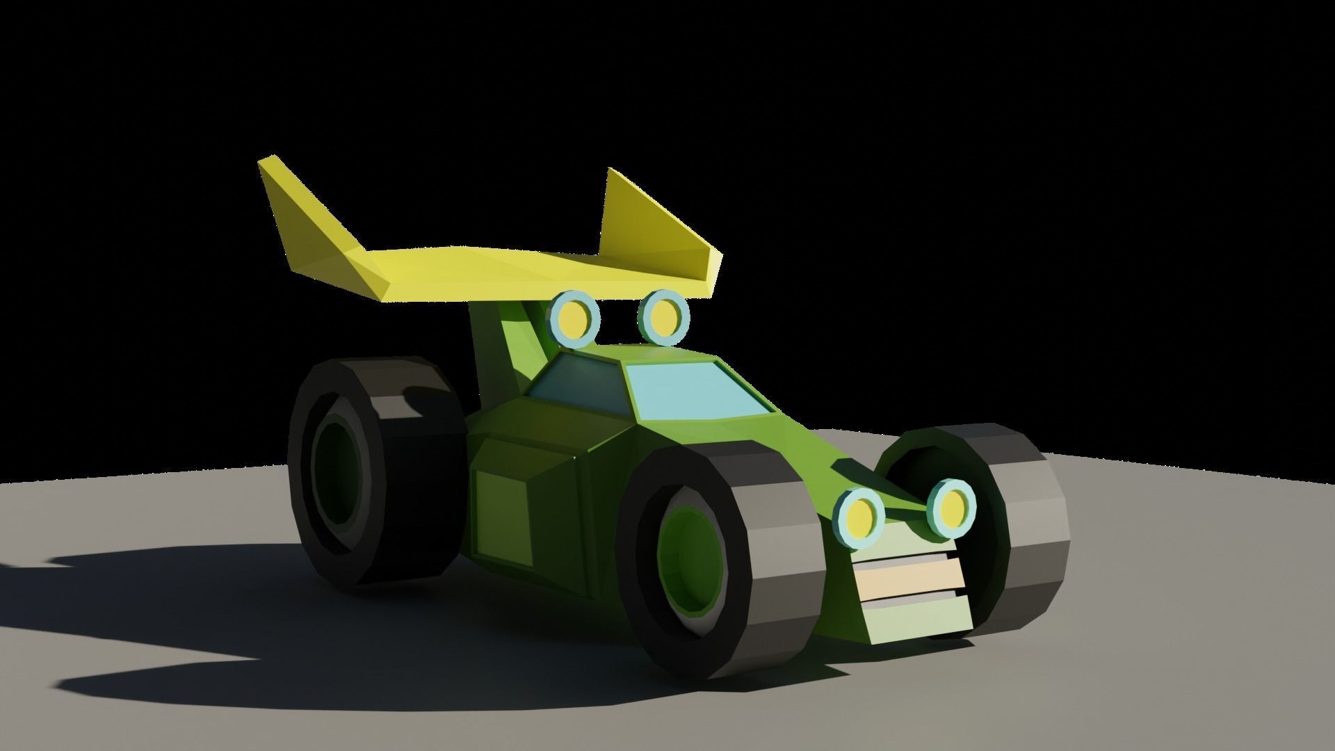 Race car Low Poly for video games 3D model | CGTrader