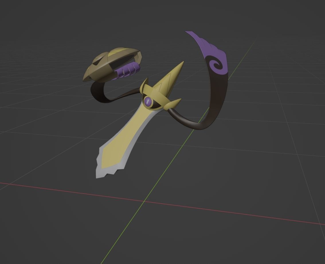 Aegislash sword form pokemon 3D print model 3D model 3D printable ...