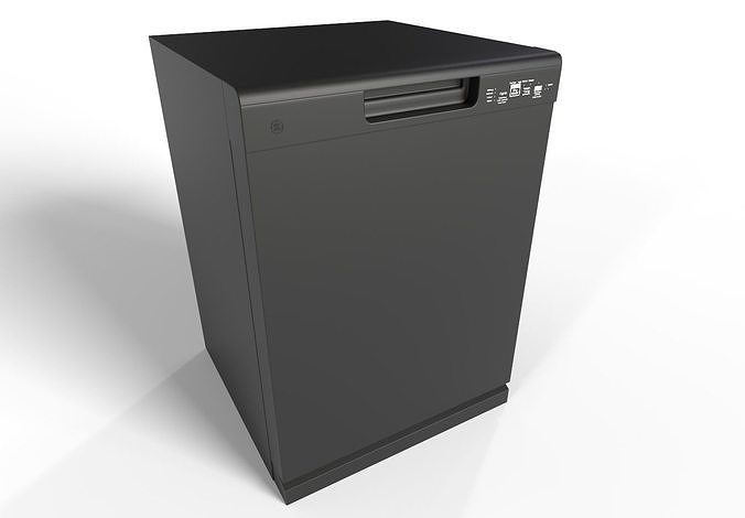 GE Dishwasher with Front Controls 3d Model Black 3D model | CGTrader