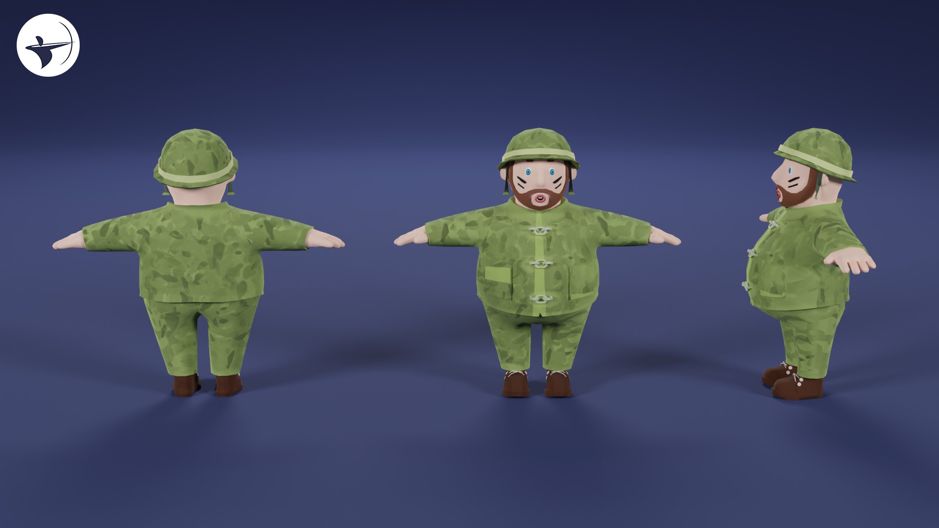 3D model Toon Military Characters VR / AR / low-poly rigged | CGTrader