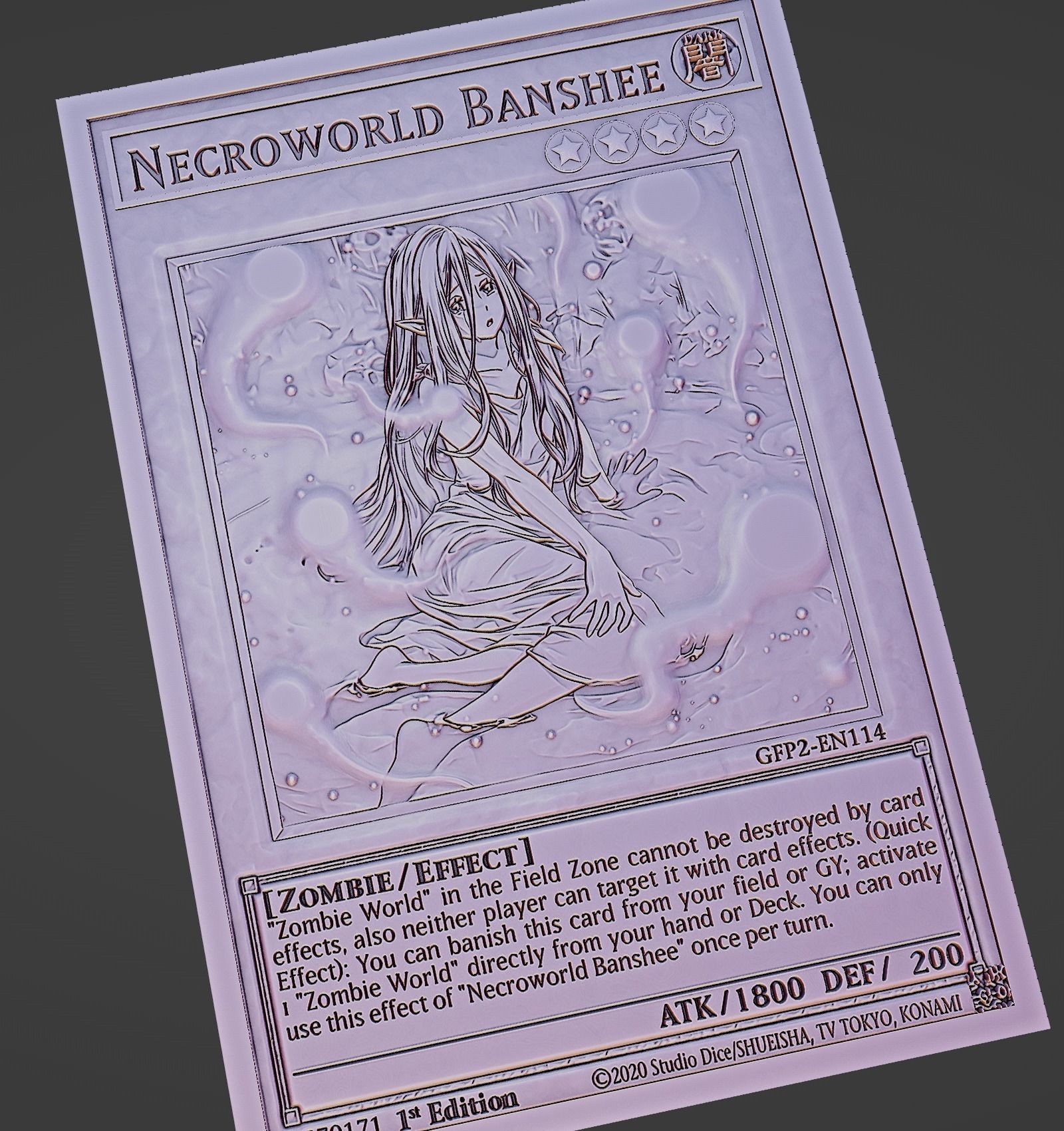 necroworld banshee - yugioh 3D model 3D printable | CGTrader