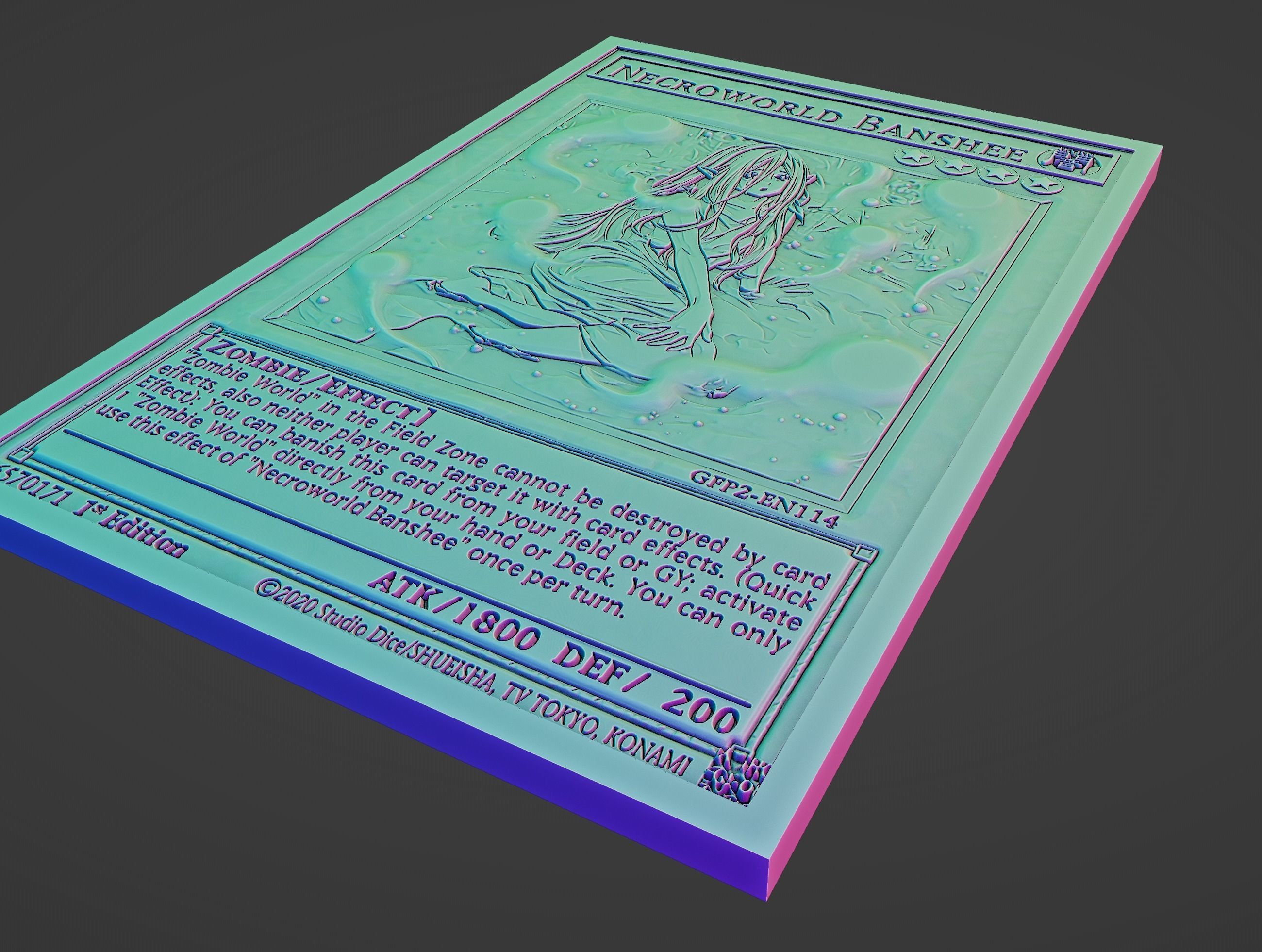 necroworld banshee - yugioh 3D model 3D printable | CGTrader