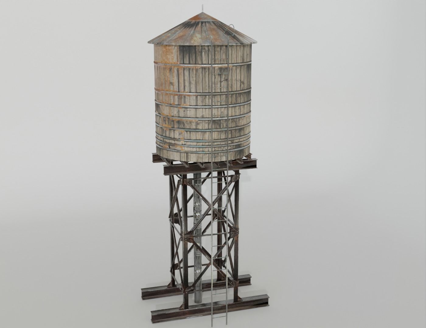 3D model Water tank rooftop game ready asset VR / AR / low-poly | CGTrader