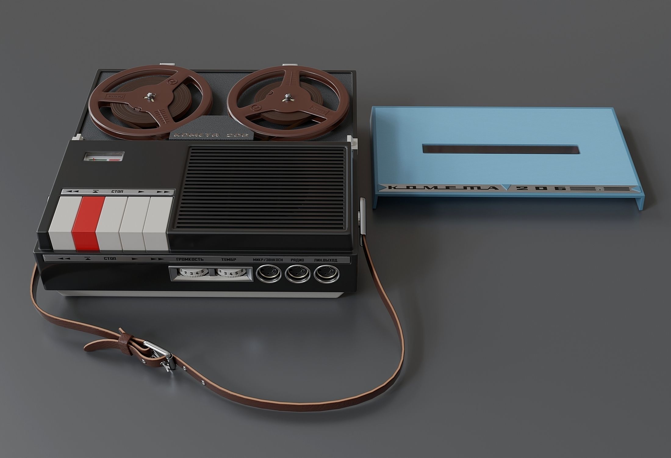 Vintage portable reel to reel tape recorder 3D model | CGTrader