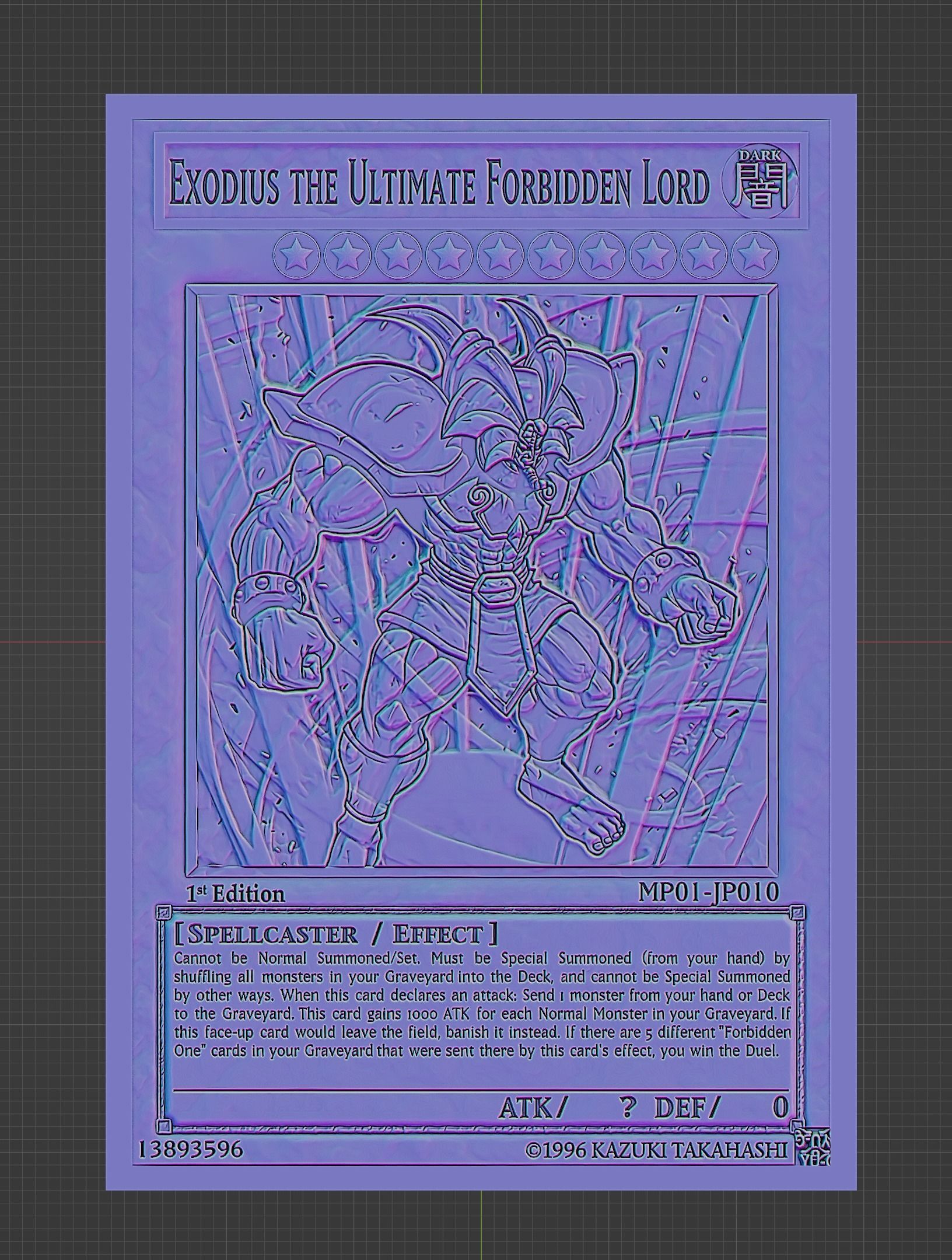 exodius the ultimate forbidden lord - yugioh 3D model 3D printable ...
