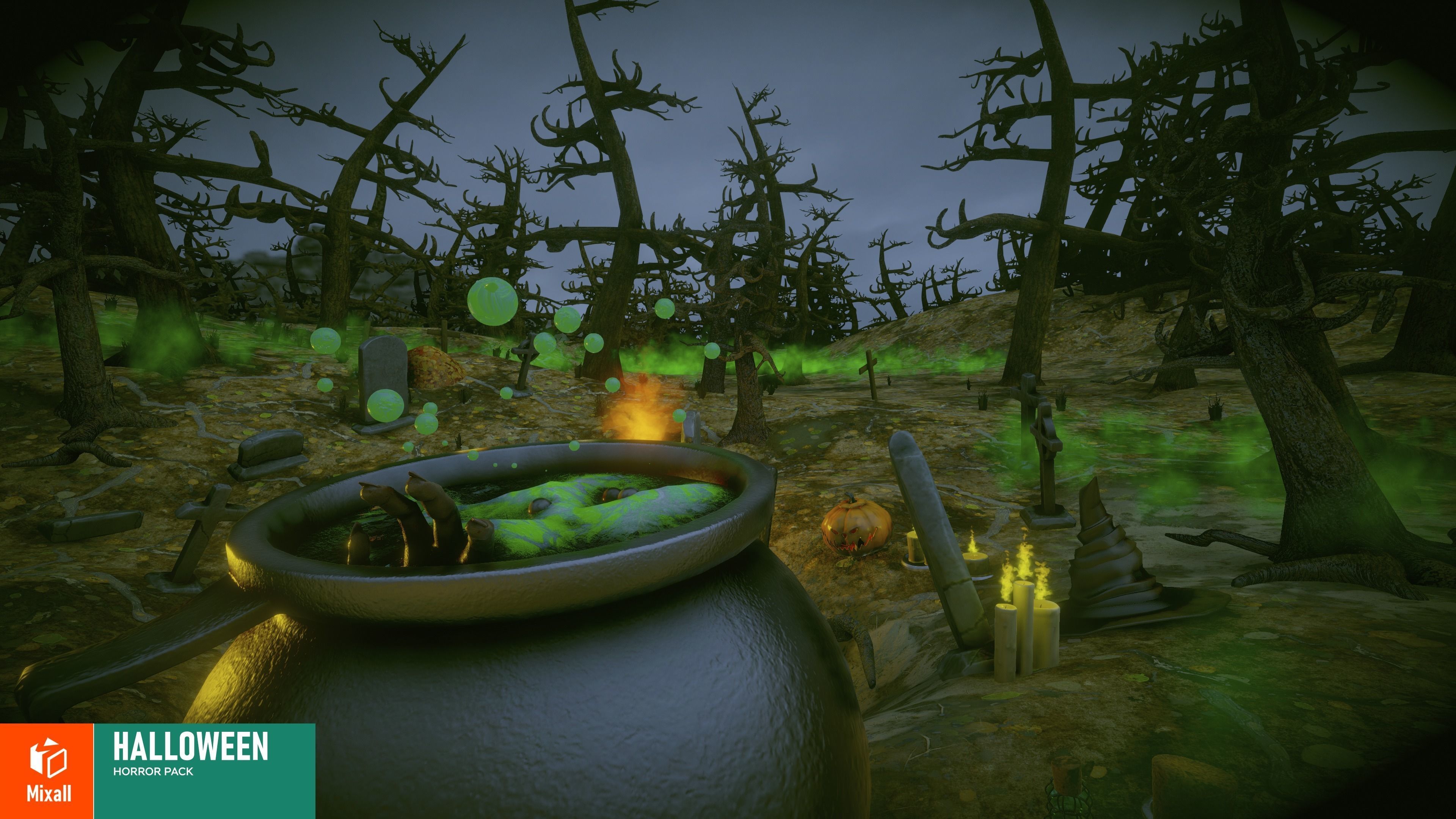 Halloween - horror pack 3D model animated | CGTrader