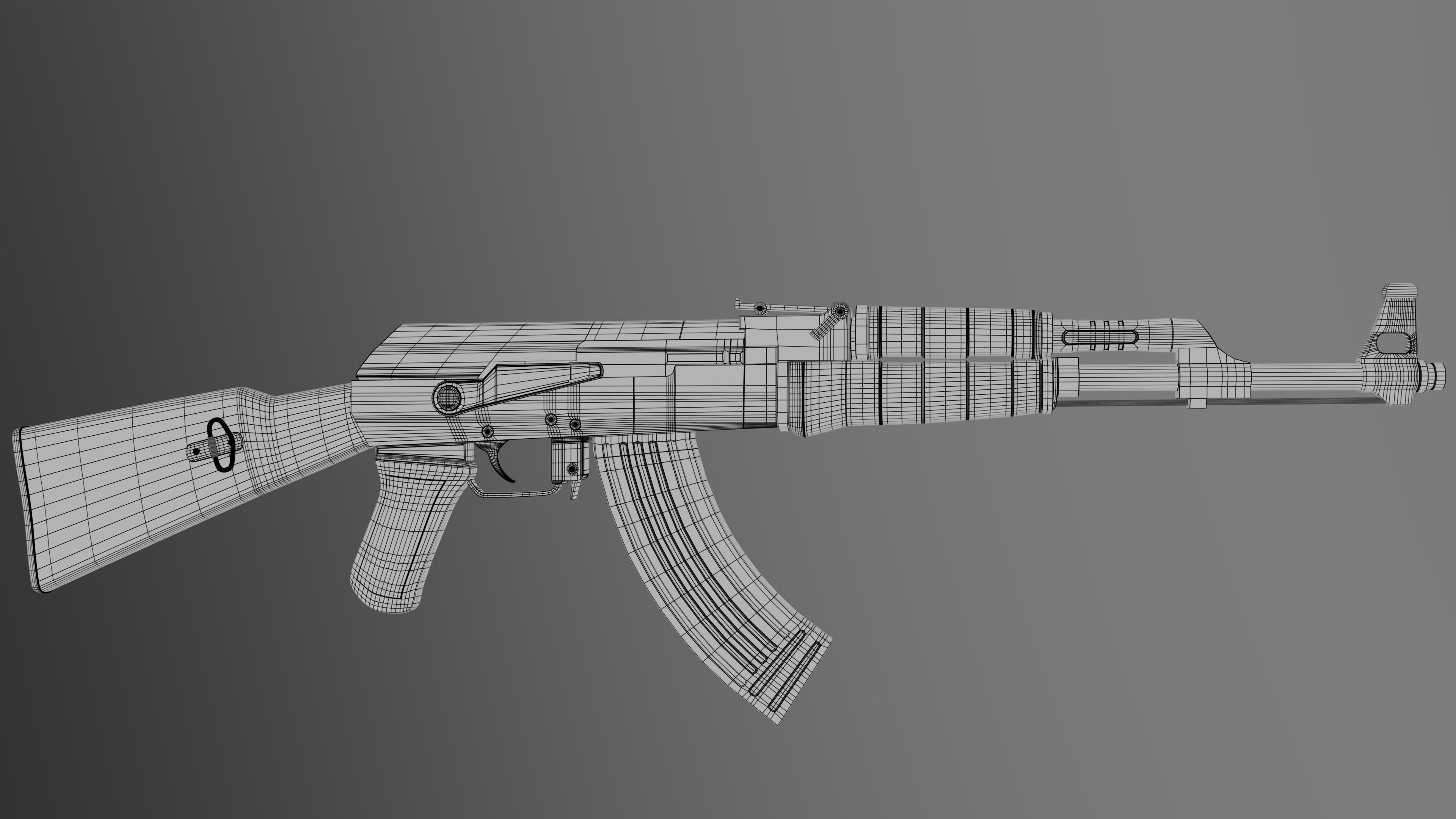 Weapon Rifle Kalashnikov AK-47 3D model | CGTrader