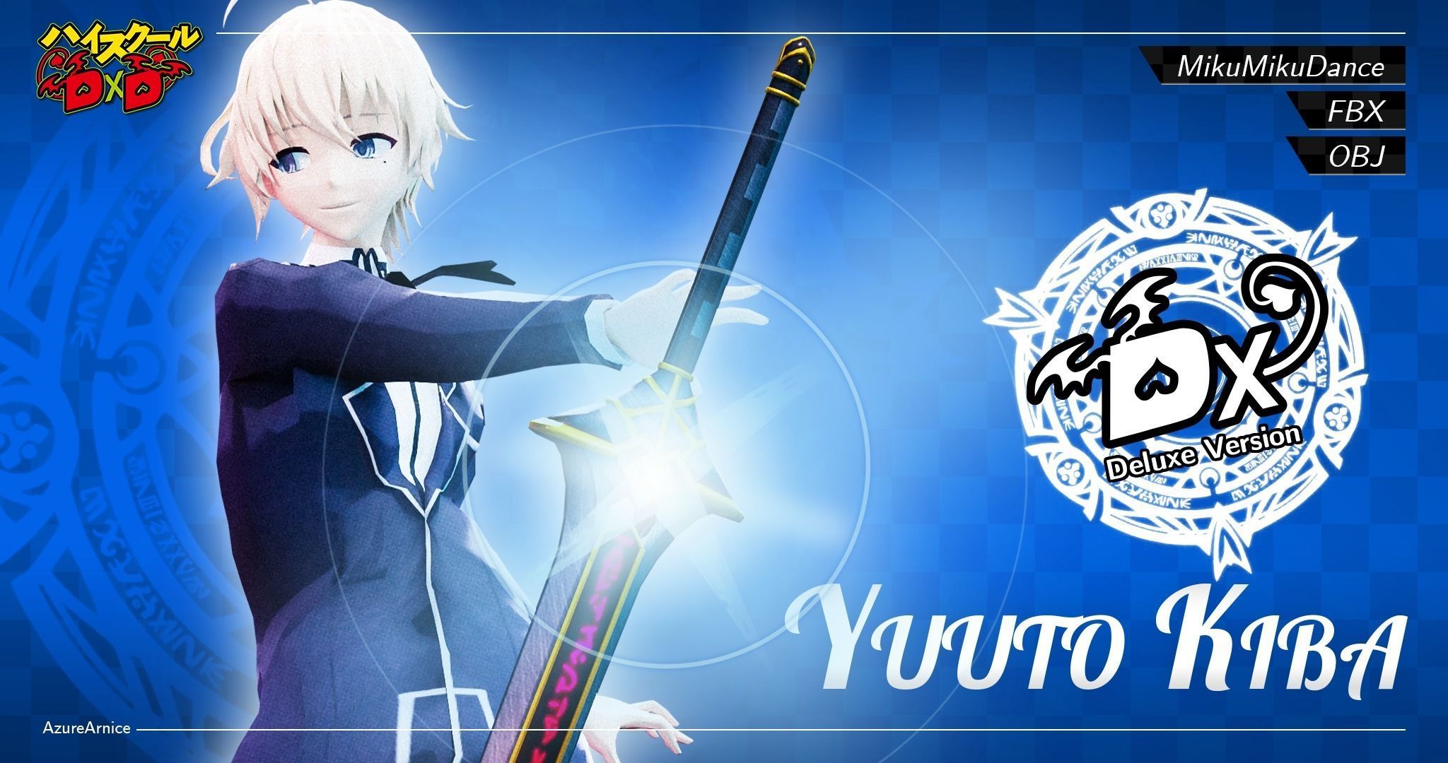 3D model Highschool DxD - Yuuto Kiba MMD Model DELUXE VR / AR / low ...