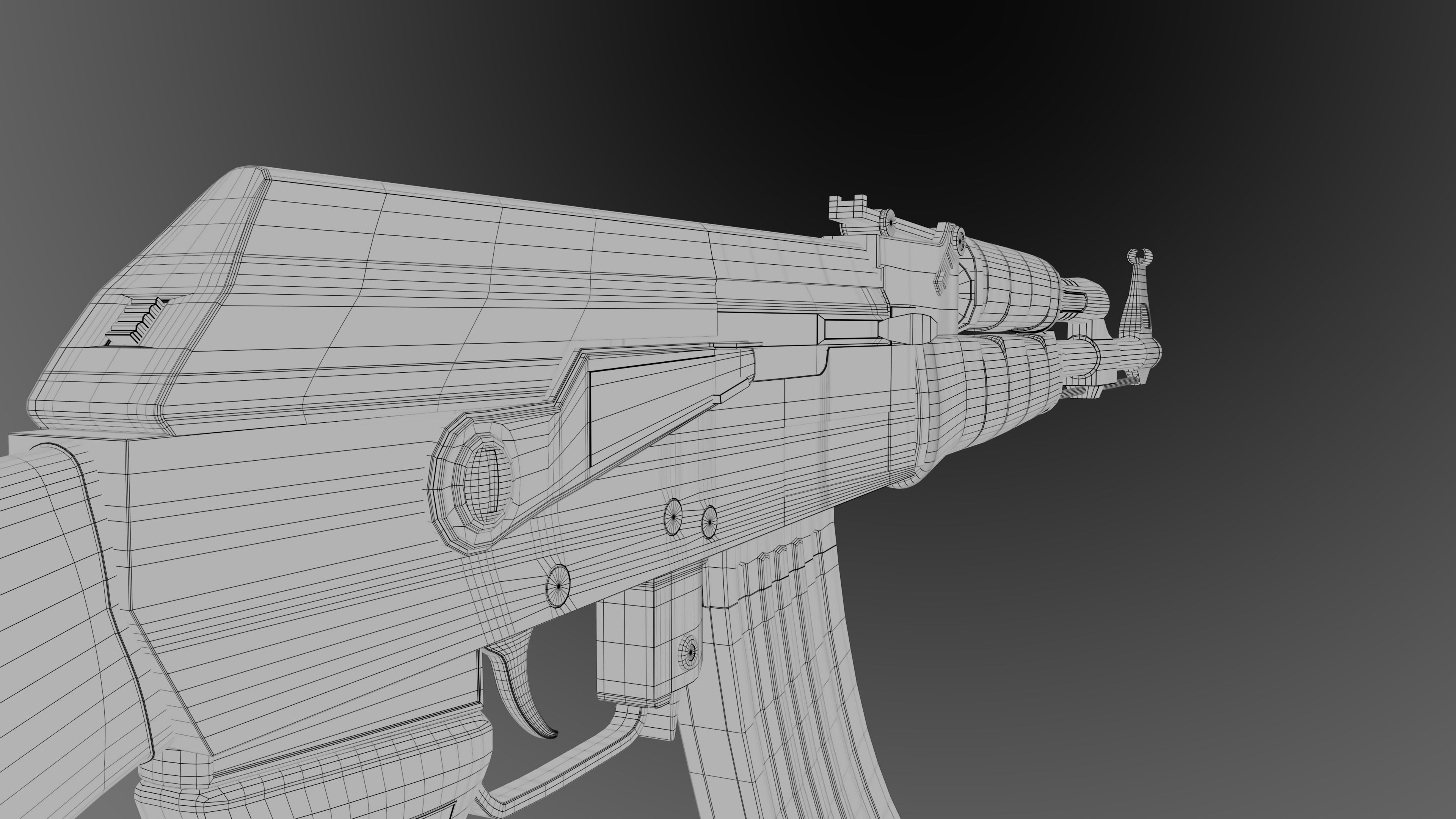 Weapon Rifle Kalashnikov AK-47 Textured 3D model | CGTrader