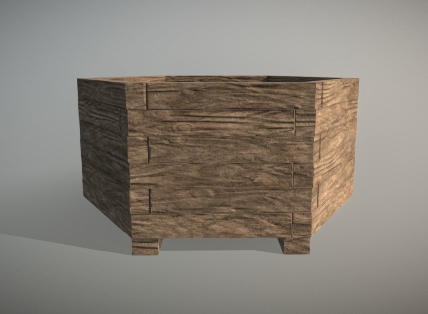 Hexagonal Planting Box Low Poly PBR 3D model | CGTrader