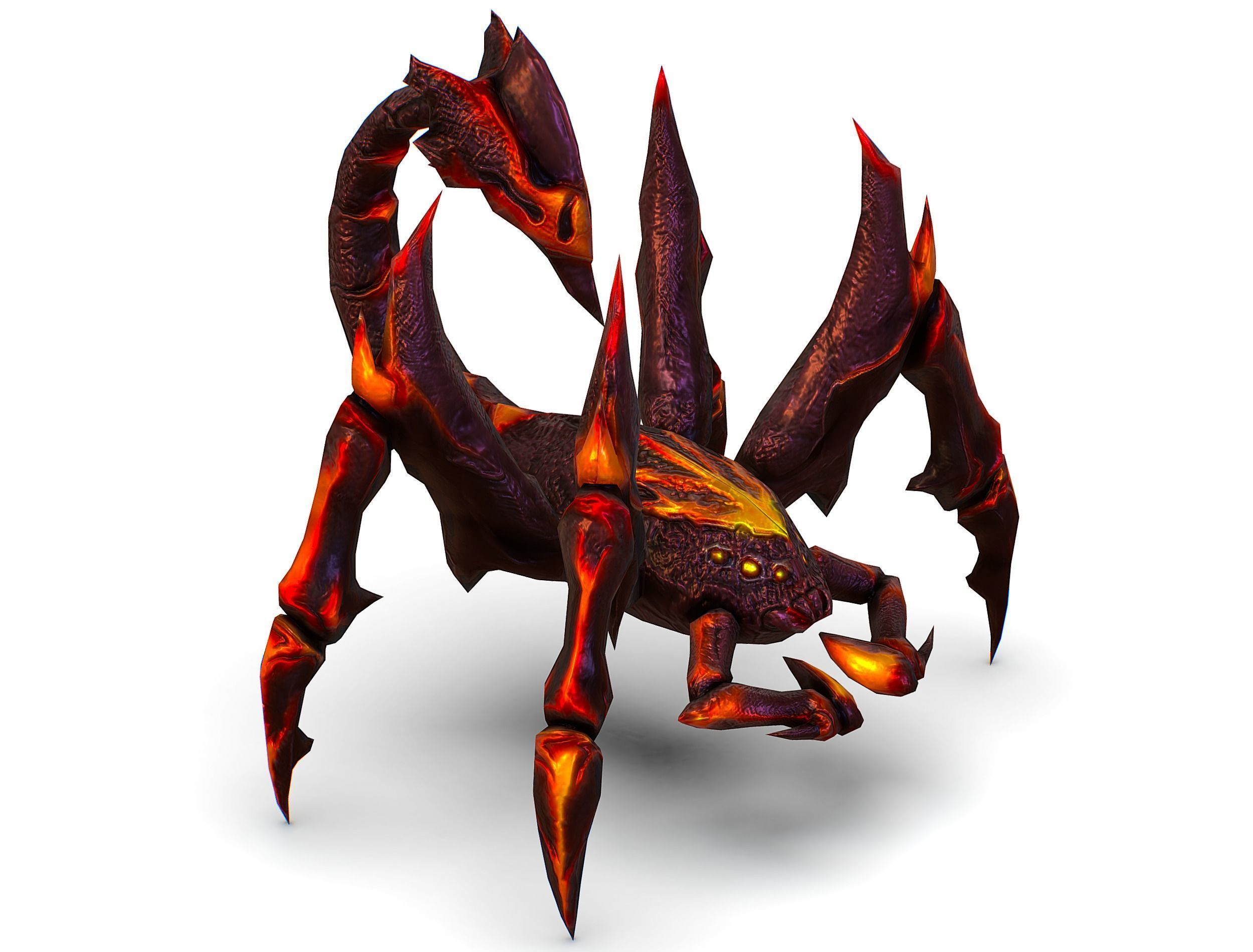 3D model Low Poly Monster Black Scorpio Creature VR / AR / low-poly ...