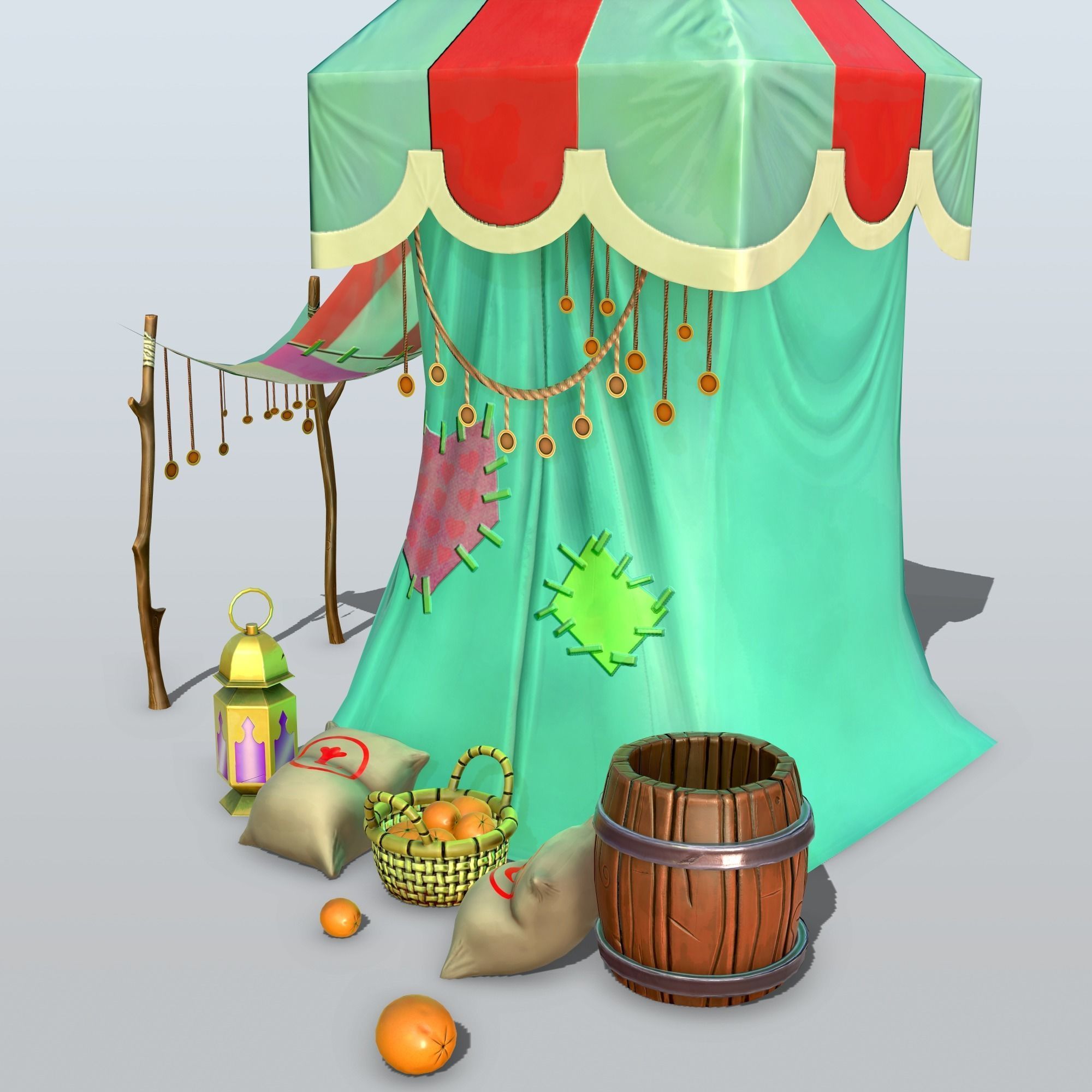 3D model Stylized tent asset VR / AR / low-poly | CGTrader