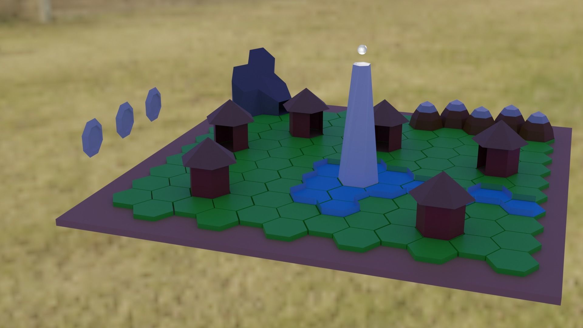 Hexagon City 3D model 3D printable | CGTrader