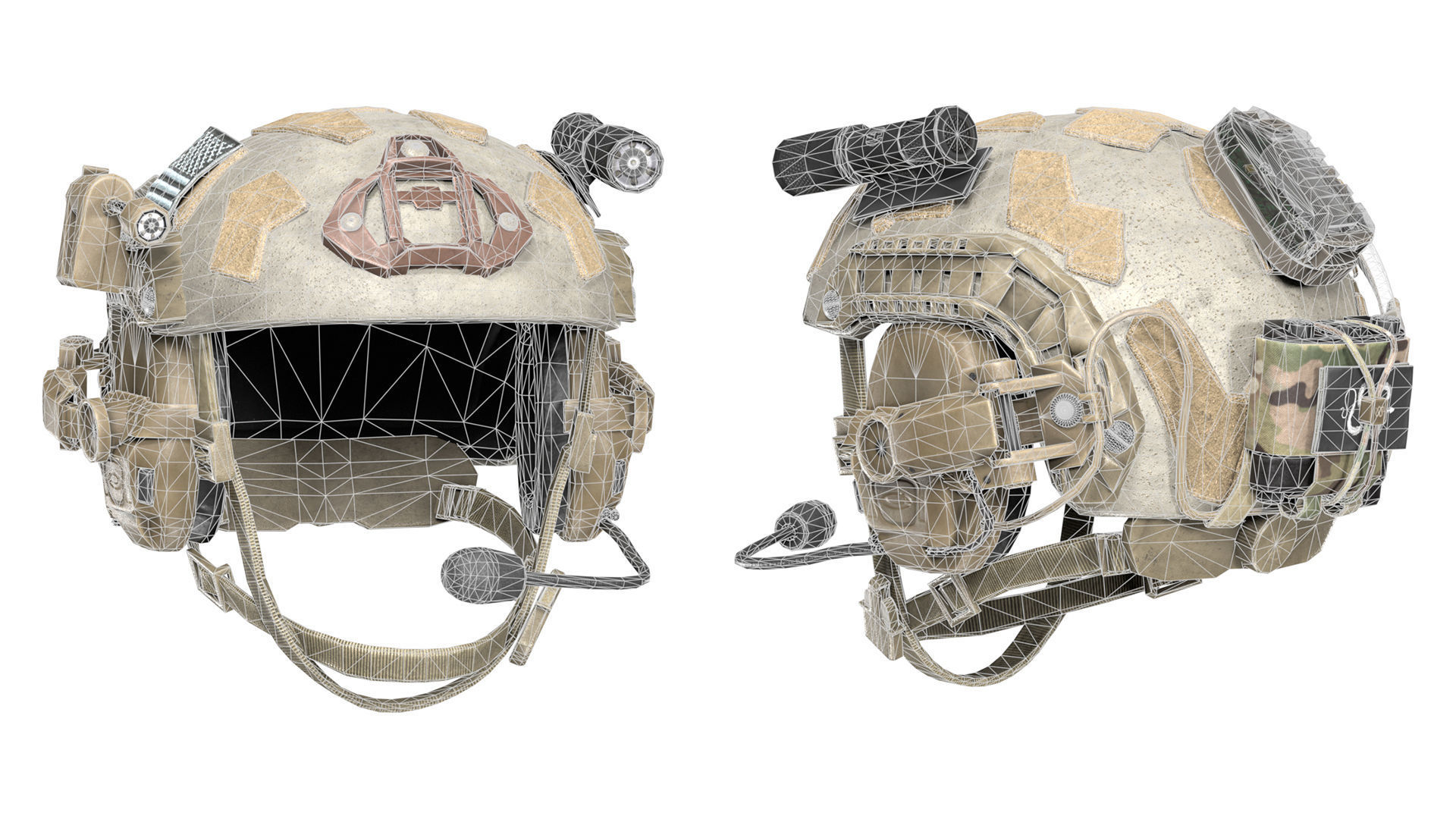 3D model MILITARY GAME-READY OPS-CORE Super High Cut Helmet VR / AR ...