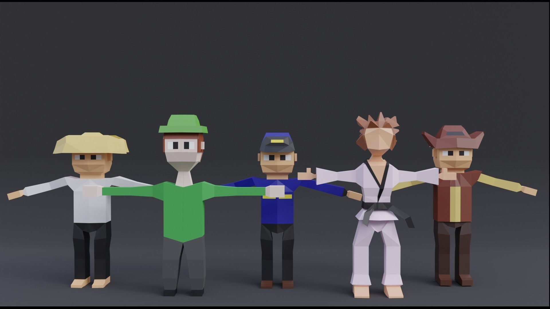 3D model Lowpoly-Hypercasual Game Characters VR / AR / low-poly | CGTrader