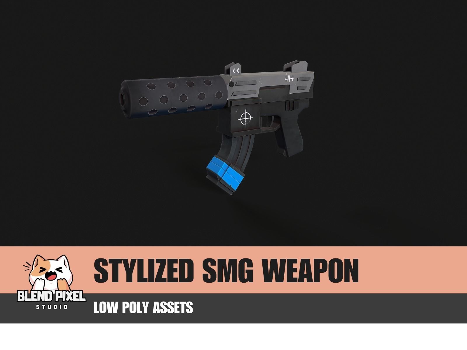 3D model Stylized SMG Weapon VR / AR / low-poly | CGTrader