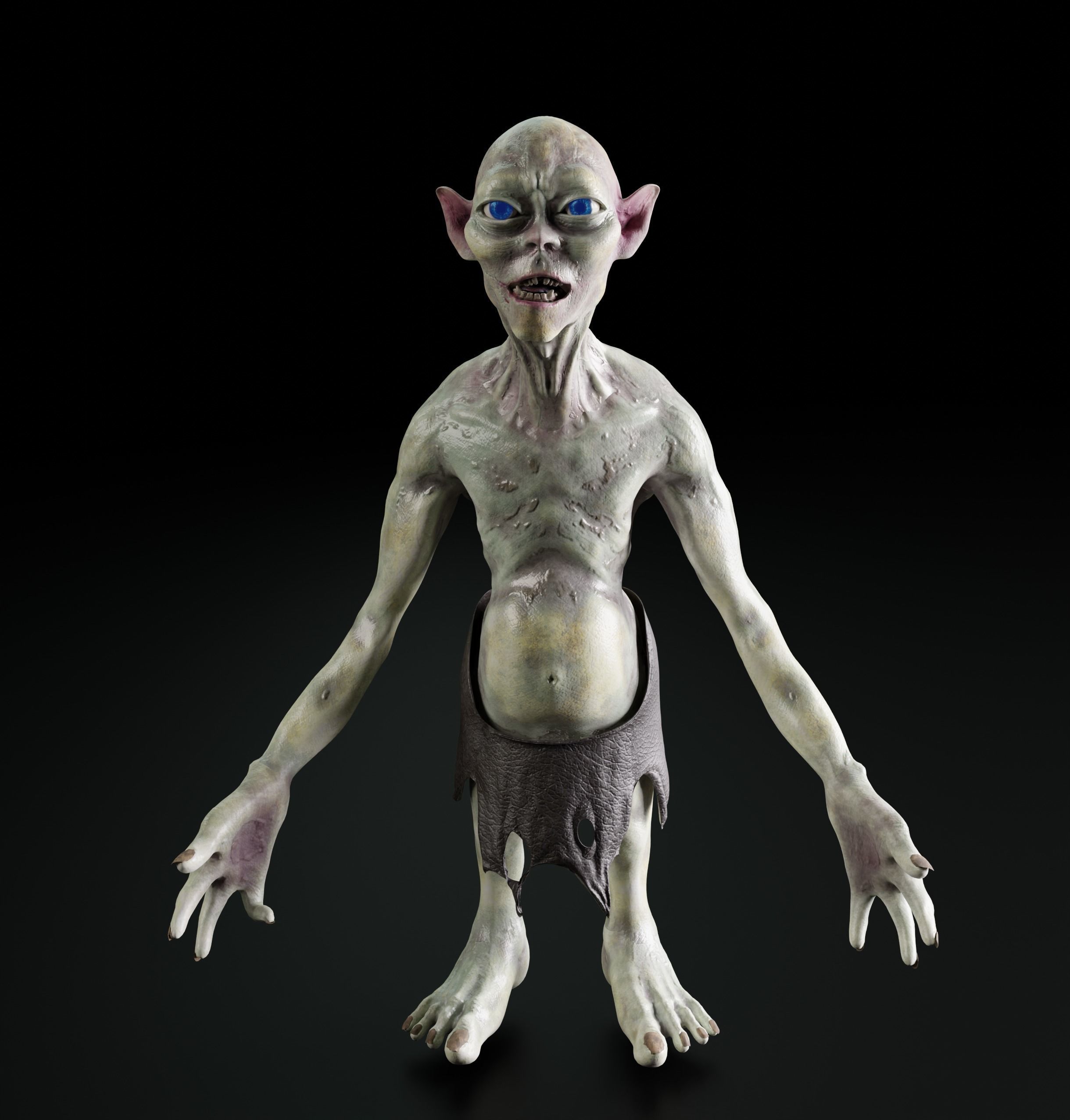 3d Model Gnom Smigol Creature Character Rigged PBR 3D model rigged ...