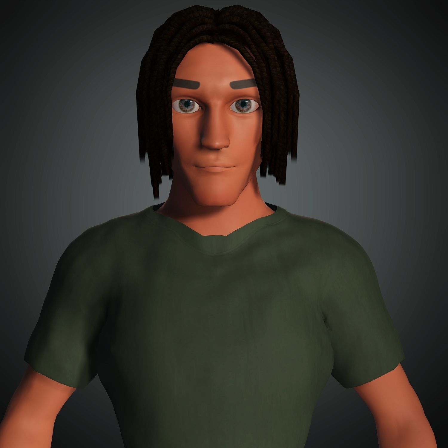 Army Cartoon Military African Boy Character 3D model animated rigged ...