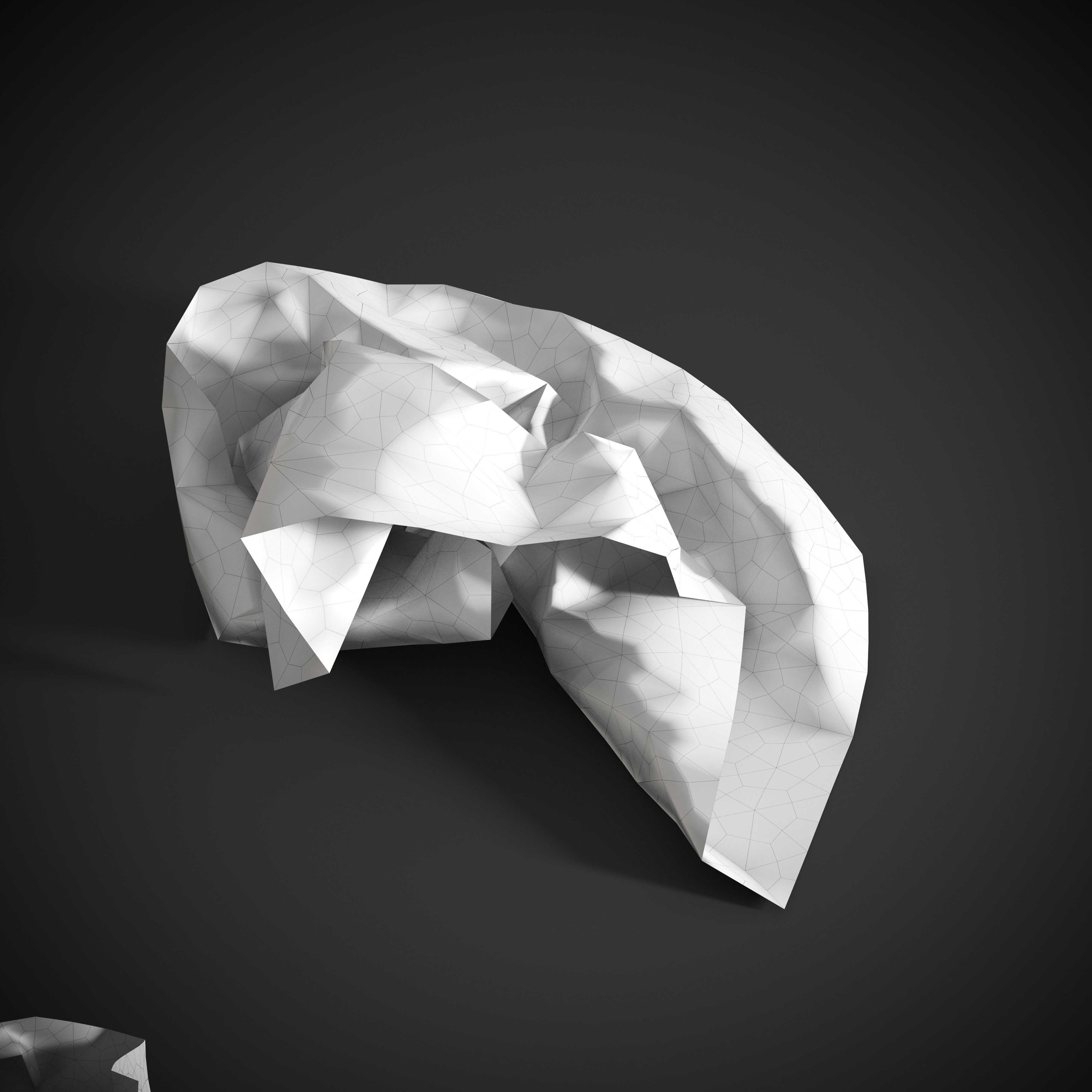 3D model Crumpled paper VR / AR / low-poly | CGTrader