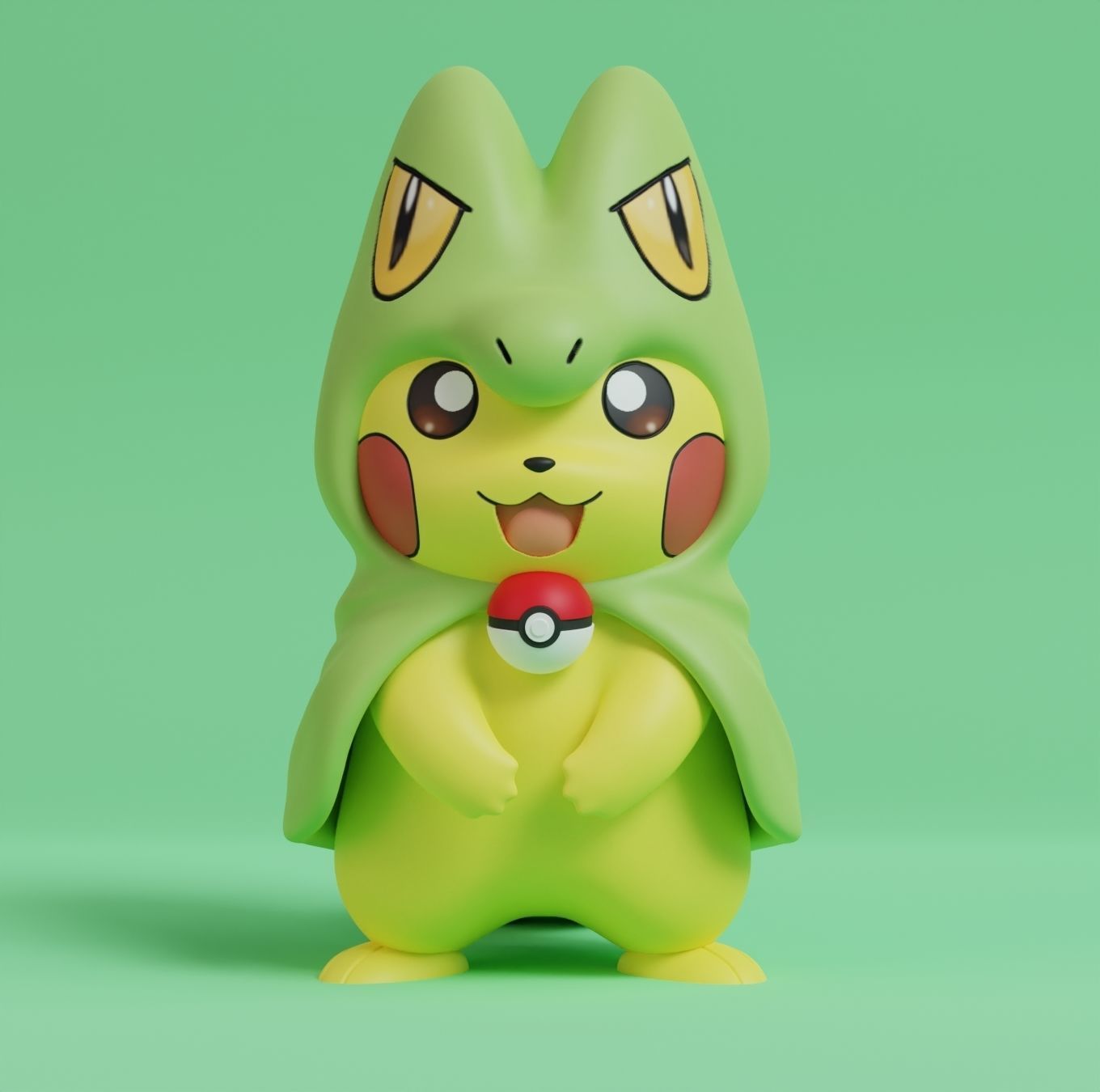 Pokemon - Pikachu Treecko Cosplay free 3D model 3D printable | CGTrader