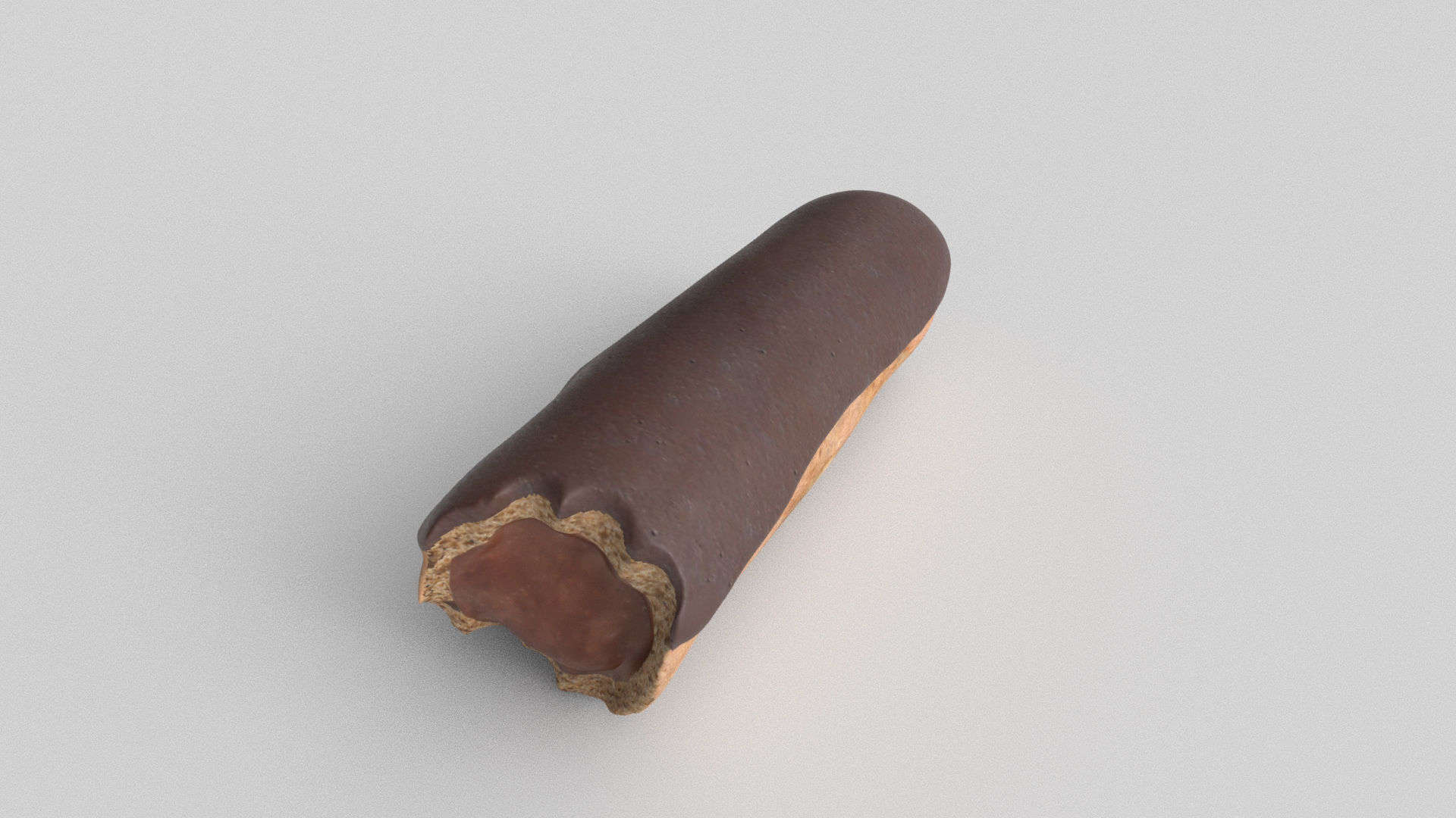 Chocolate eclair and whipped cream free 3D model | CGTrader