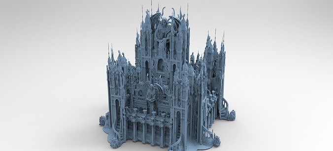 Ancient temple Stone Angel Temple 3D model | CGTrader