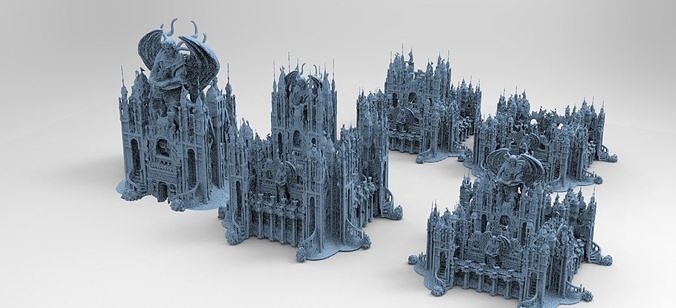 Ancient temple Stone temple Kit bash 1 3D model | CGTrader