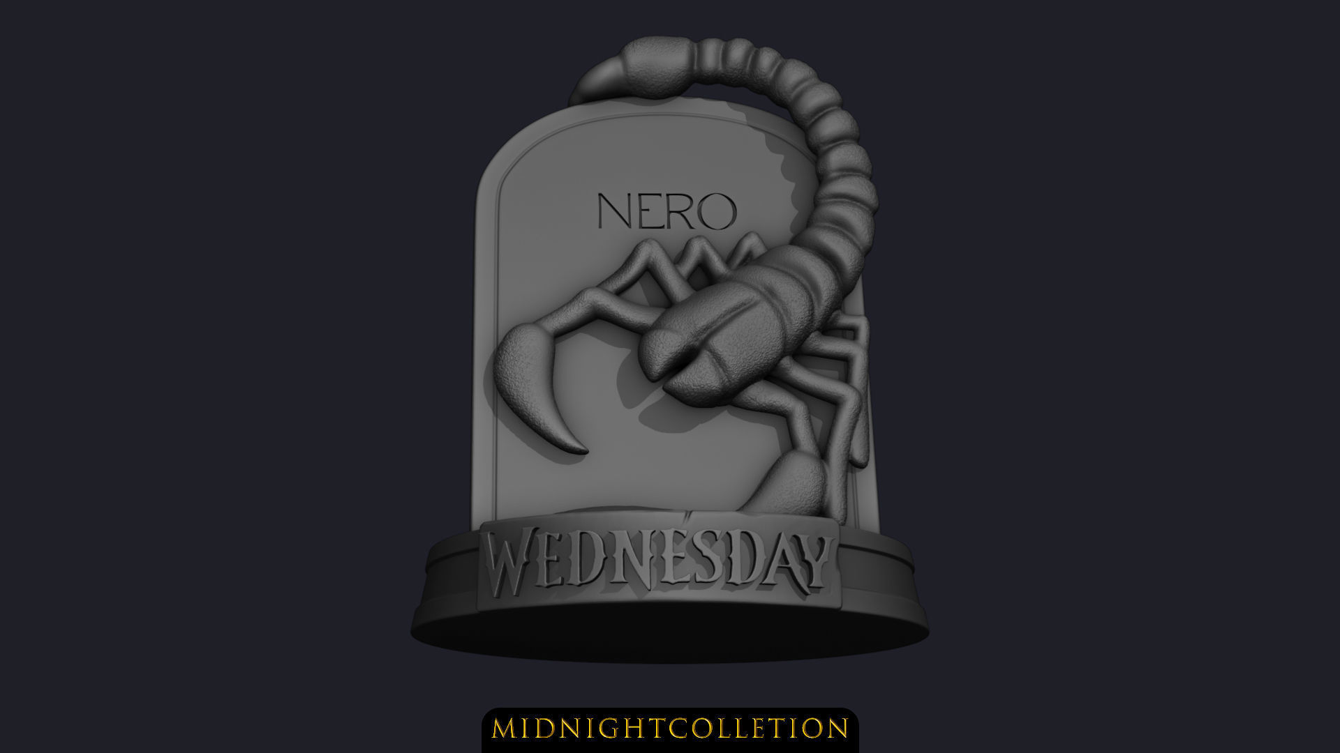 WEDNESDAY GRAVESTONE 3D model 3D printable | CGTrader