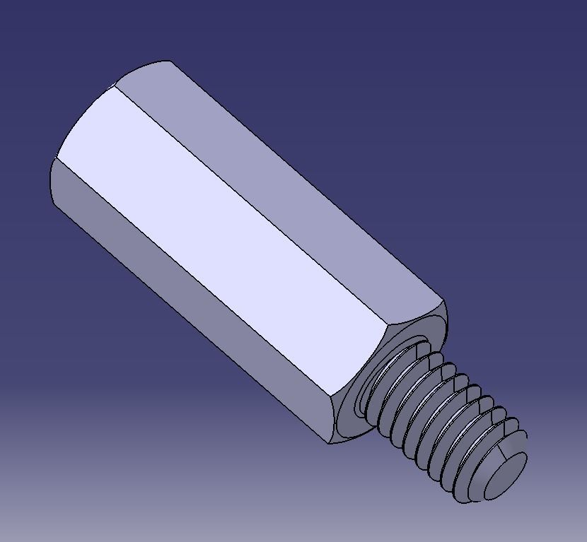 M5 Hexagonal Stud Male-Female Connector 3D model 3D printable | CGTrader
