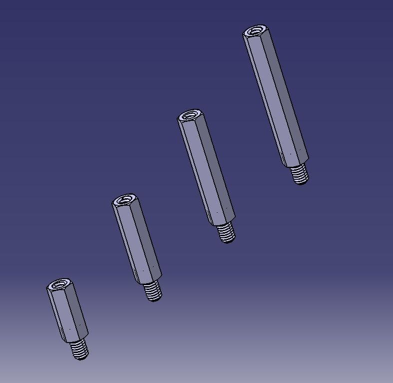 M5 Hexagonal Stud Male-Female Connector 3D model 3D printable | CGTrader