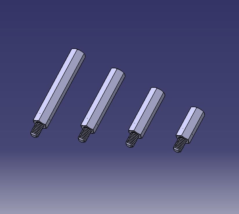 M6 Hexagonal Stud Male-Female Connector 3D model 3D printable | CGTrader