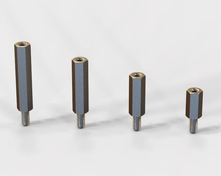 M6 Hexagonal Stud Male-Female Connector 3D model 3D printable | CGTrader