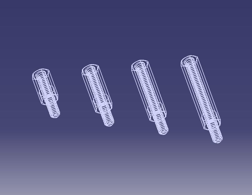 M6 Hexagonal Stud Male-Female Connector 3D model 3D printable | CGTrader