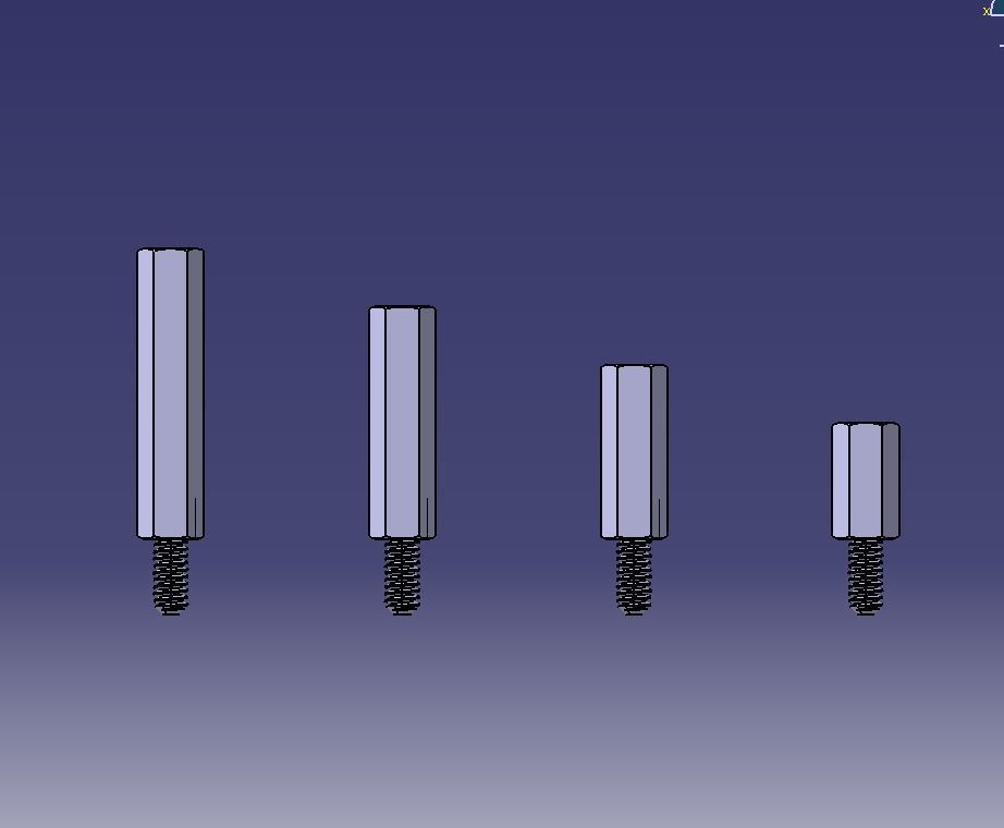 M6 Hexagonal Stud Male-Female Connector 3D model 3D printable | CGTrader