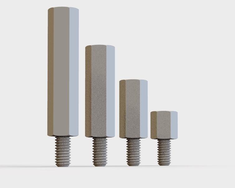 10 Hexagonal Stud Male-Female Connector 3D model 3D printable | CGTrader