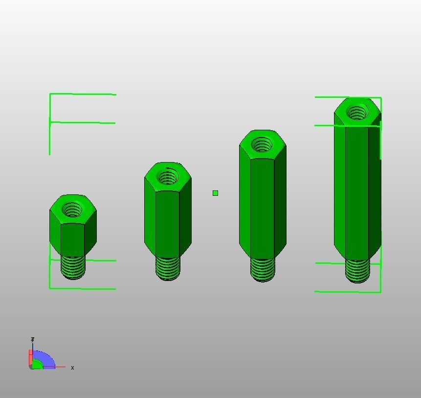 10 Hexagonal Stud Male-Female Connector 3D model 3D printable | CGTrader