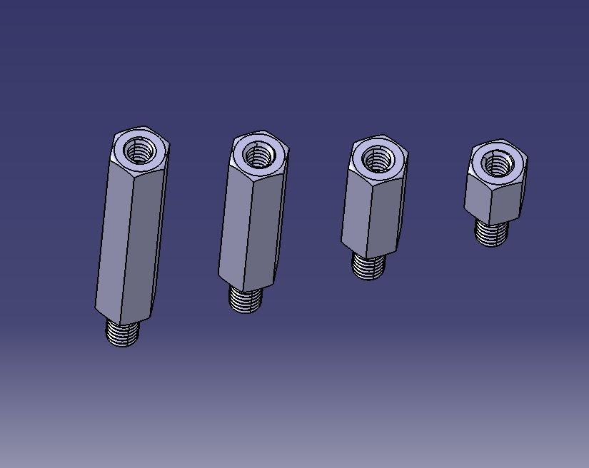10 Hexagonal Stud Male-Female Connector 3D model 3D printable | CGTrader