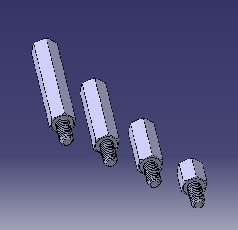 10 Hexagonal Stud Male-Female Connector 3D model 3D printable | CGTrader