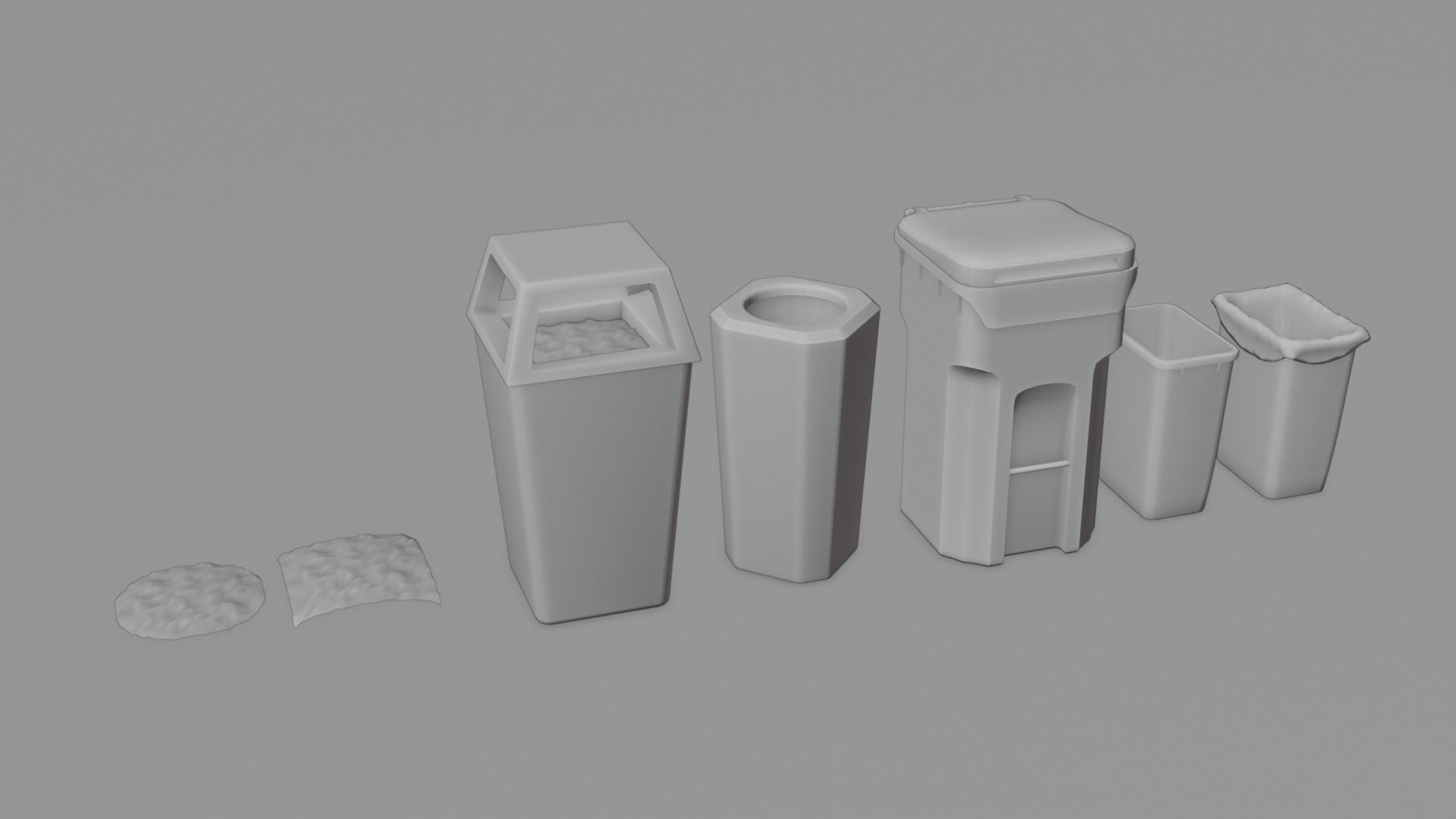 3D model Trash Cans 4K and 2K VR / AR / low-poly | CGTrader