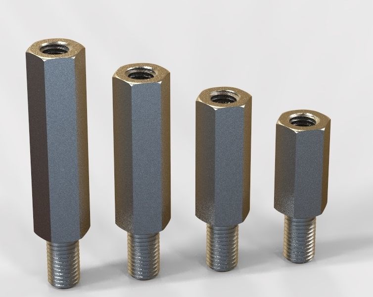 M20 Hexagonal Stud Male-Female Connector 3D model 3D printable | CGTrader