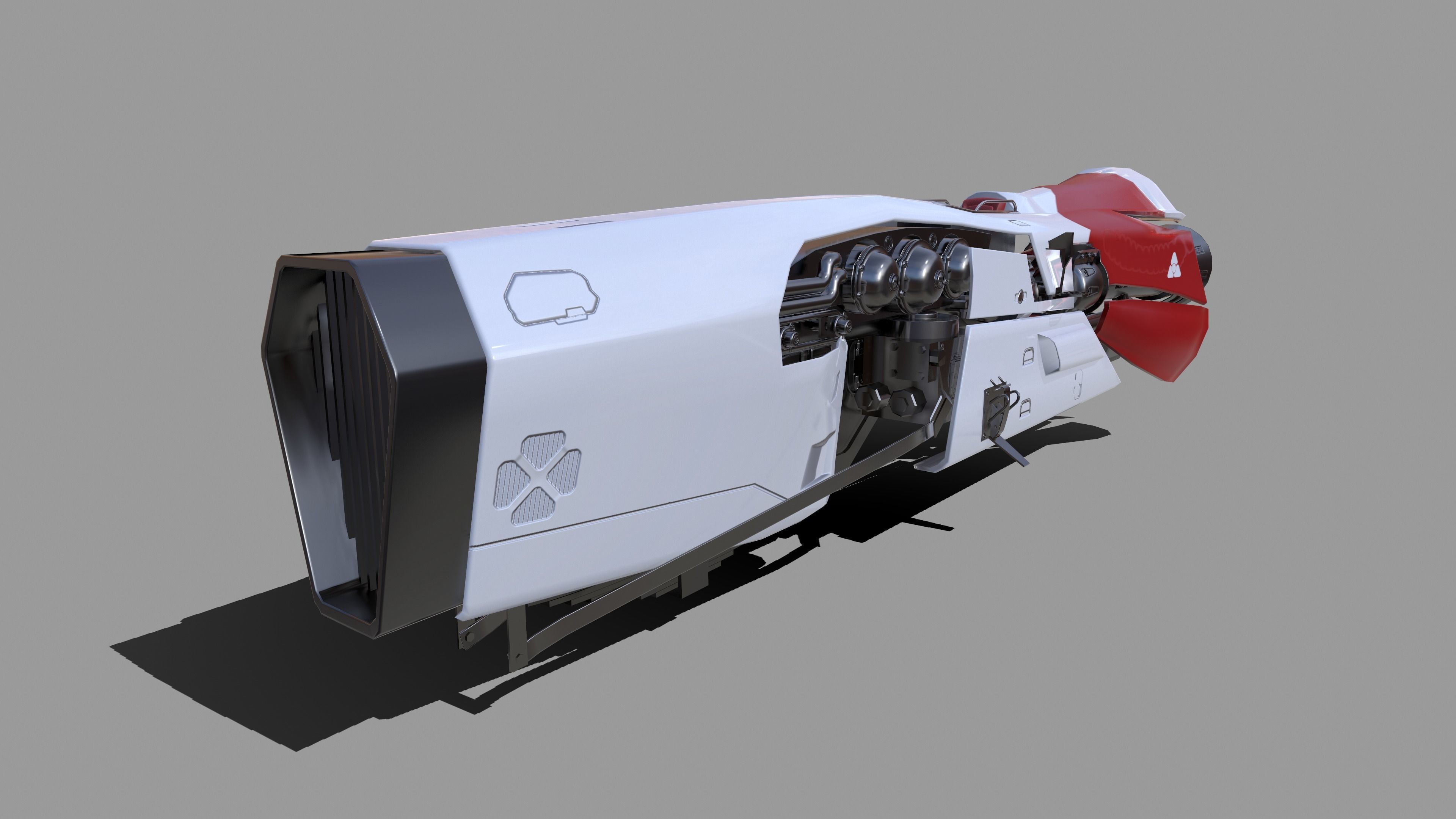 3D model Sci-Fi Hovercraft VR / AR / low-poly | CGTrader