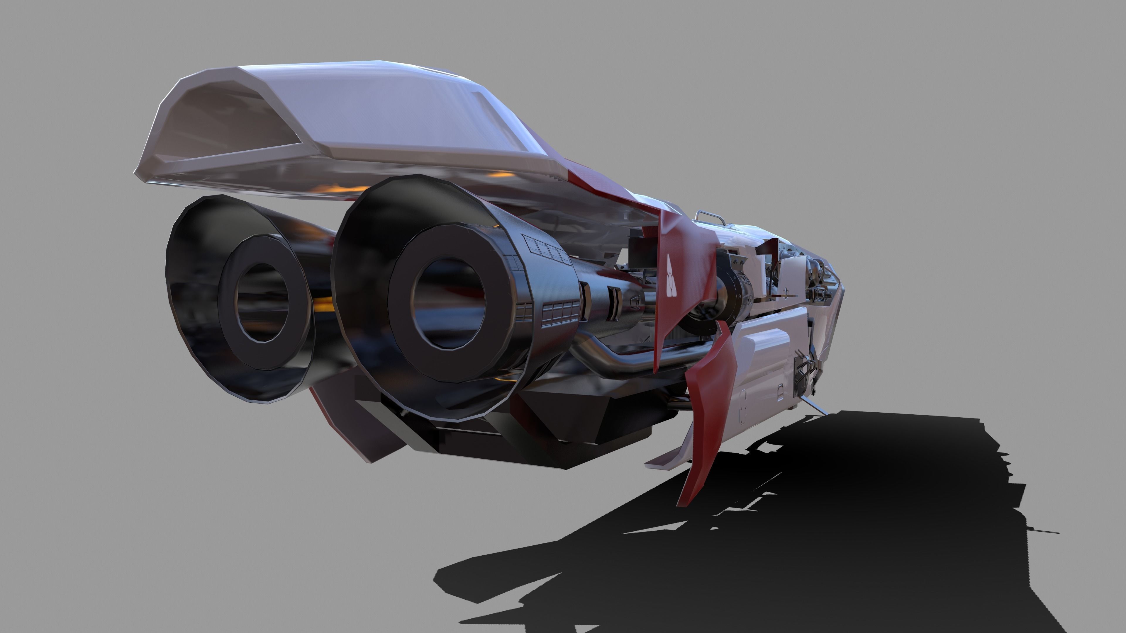 3D model Sci-Fi Hovercraft VR / AR / low-poly | CGTrader